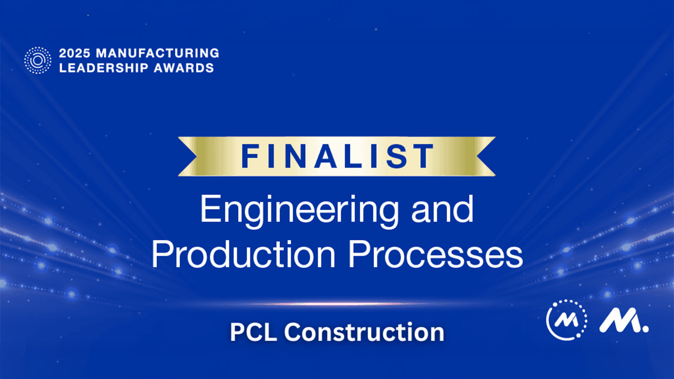 PCL Construction Recognized as 2025 Manufacturing Leadership Awards Finalist